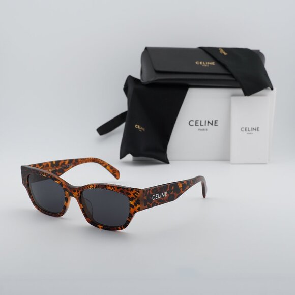 Celine | Accessories | Celine Cl497u 99a Square Sunglasses Brown Animal ...